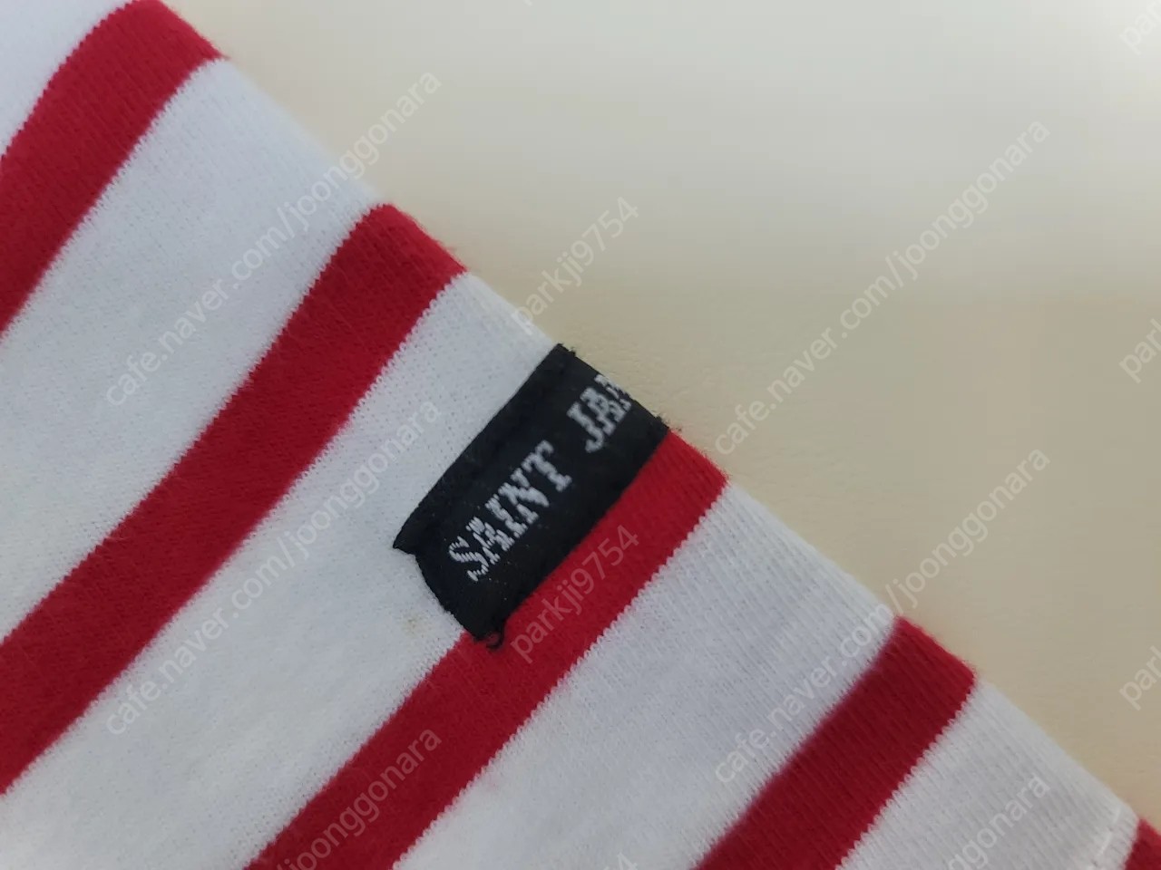 세인트제임스 단가라 레드 반팔티정품 티셔츠캐쥬얼의류 중고나라